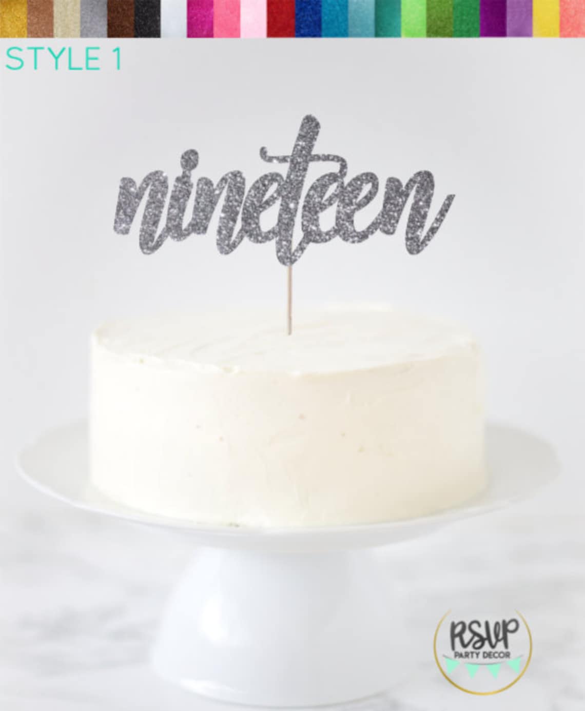 Nineteen Topper 19 Cake Topper Happy 19th Cake Topper 19th - Etsy Canada