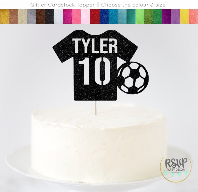 Custom Soccer Jersey Cake Topper, Soccer Cake Topper, Soccer Themed ...