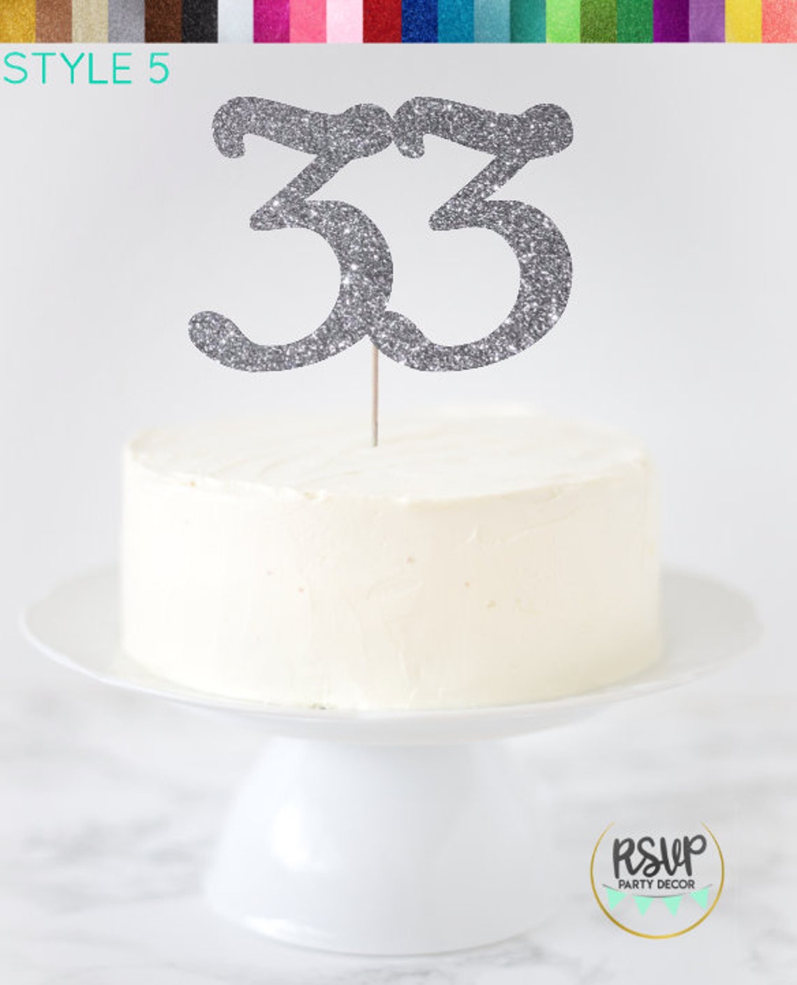 Thirty Three Cake Topper 33 Cake Topper Thirtythree Cake - Etsy Canada