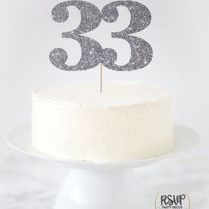Thirty Three Cake Topper, 33 Cake Topper, Thirtythree Cake Topper ...