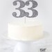 Thirty Three Cake Topper, 33 Cake Topper, Thirtythree Cake Topper ...