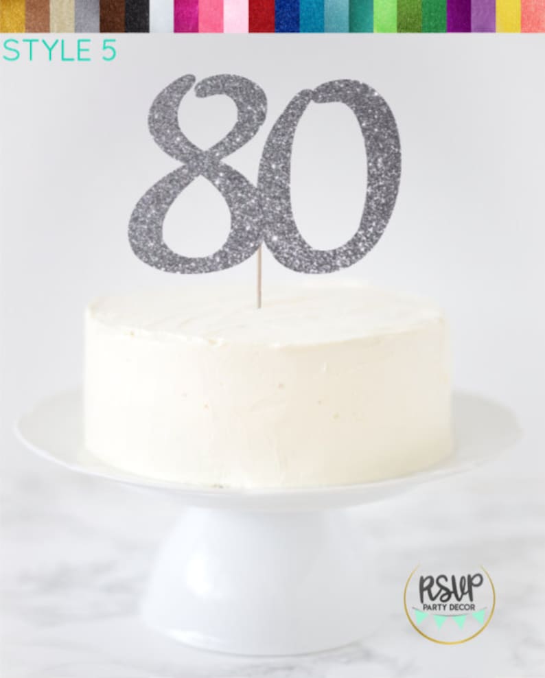 Eighty Cake Topper 80 Cake Topper 80th Birthday Decor 80th - Etsy