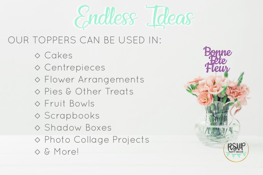 Custom Bonne Fête Cake Topper French Happy Birthday Cake | Etsy