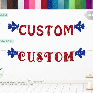 Custom Airplane Banner, Plane Themed Party Decorations, Time Flies ...