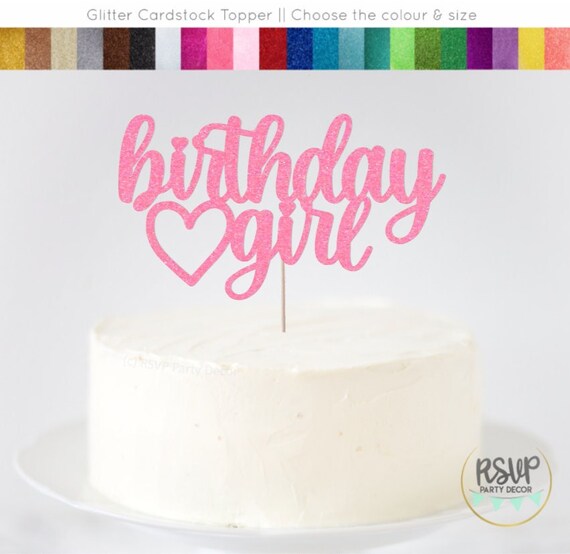 Birthday Girl Cake Topper Girl's Birthday Party Decor - Etsy