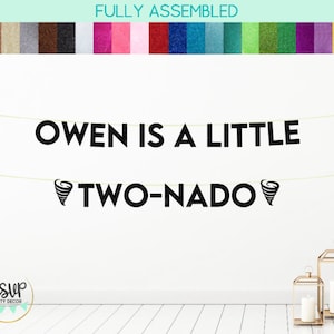 Personalized Two-nado Banner, Tornado 2nd Birthday Decorations, Two ...
