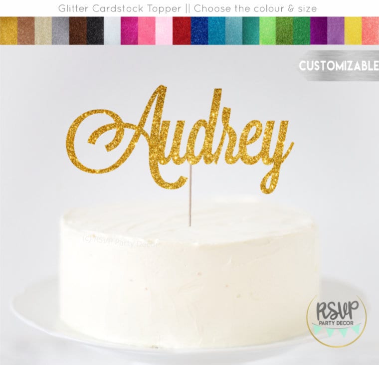 Custom Name Cake Topper - Etsy Canada