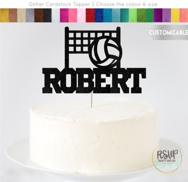 Custom Volleyball Cake Topper Volleyball Party Decor | Etsy