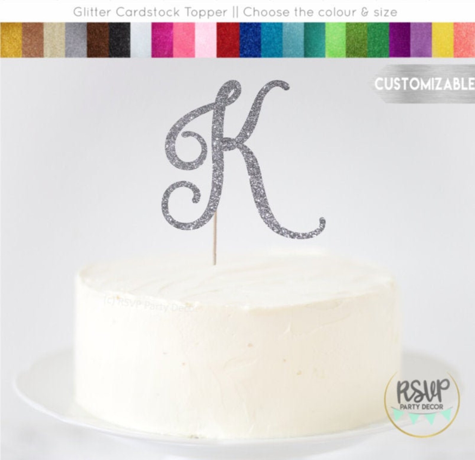 Custom Initial Cake Topper Letter Cake Topper Monogram Cake - Etsy