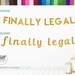 Finally Legal Banner 21st Birthday Banner 19th Birthday - Etsy