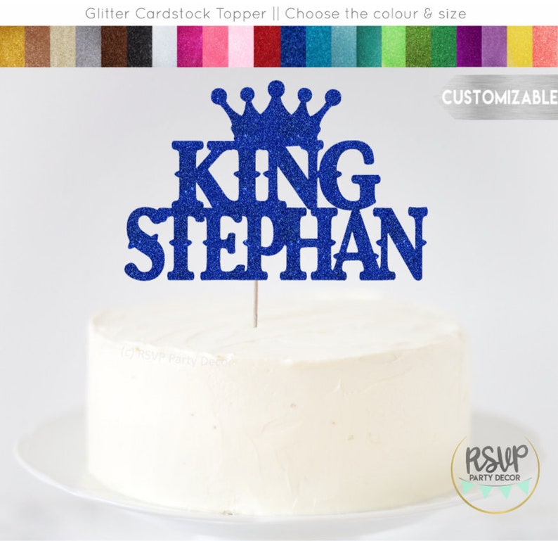 Custom King Cake Topper King Name Party Decorations Royal - Etsy