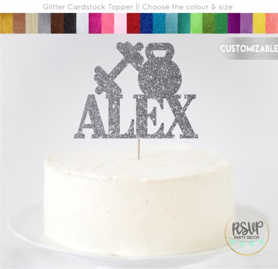 Custom Weights Cake Topper Fitness Cake Topper Weightlifter | Etsy ...