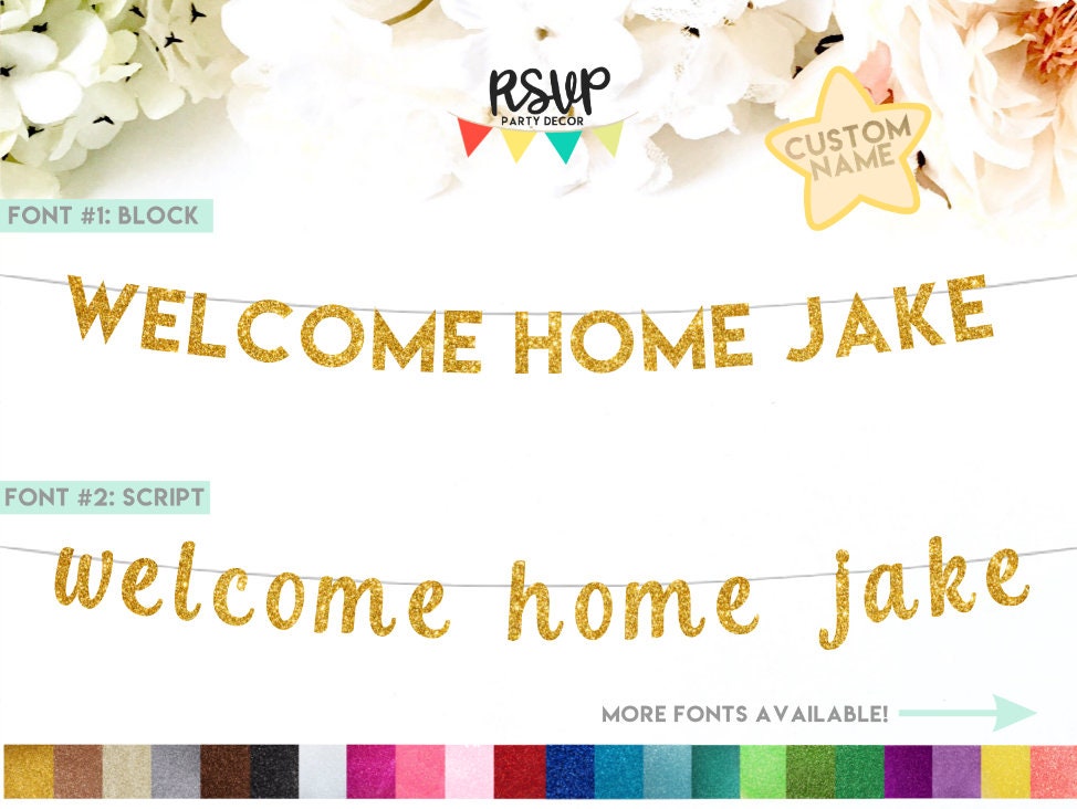 Custom Welcome Home Banner Welcome Home Sign Welcome Home | Etsy