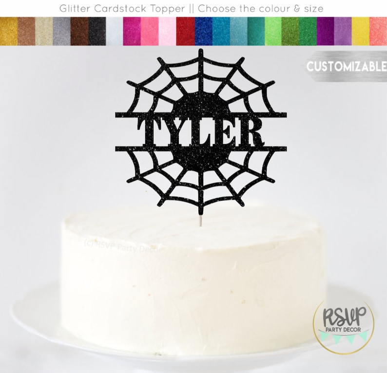 Custom Spider Web Cake Topper Spider Party Decor - Etsy UK