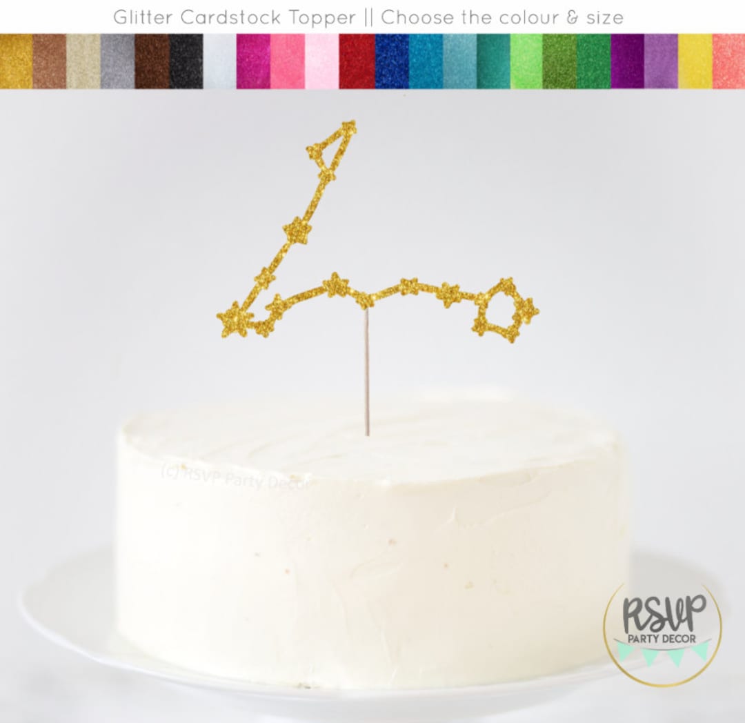 Zodiac Constellation Cake Topper, Horoscope Birthday Cake Topper ...