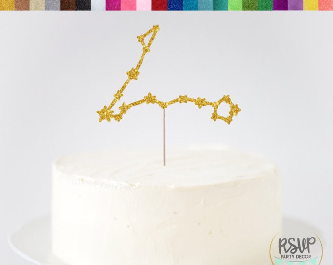 Zodiac Constellation Cake Topper, Horoscope Birthday Cake Topper ...