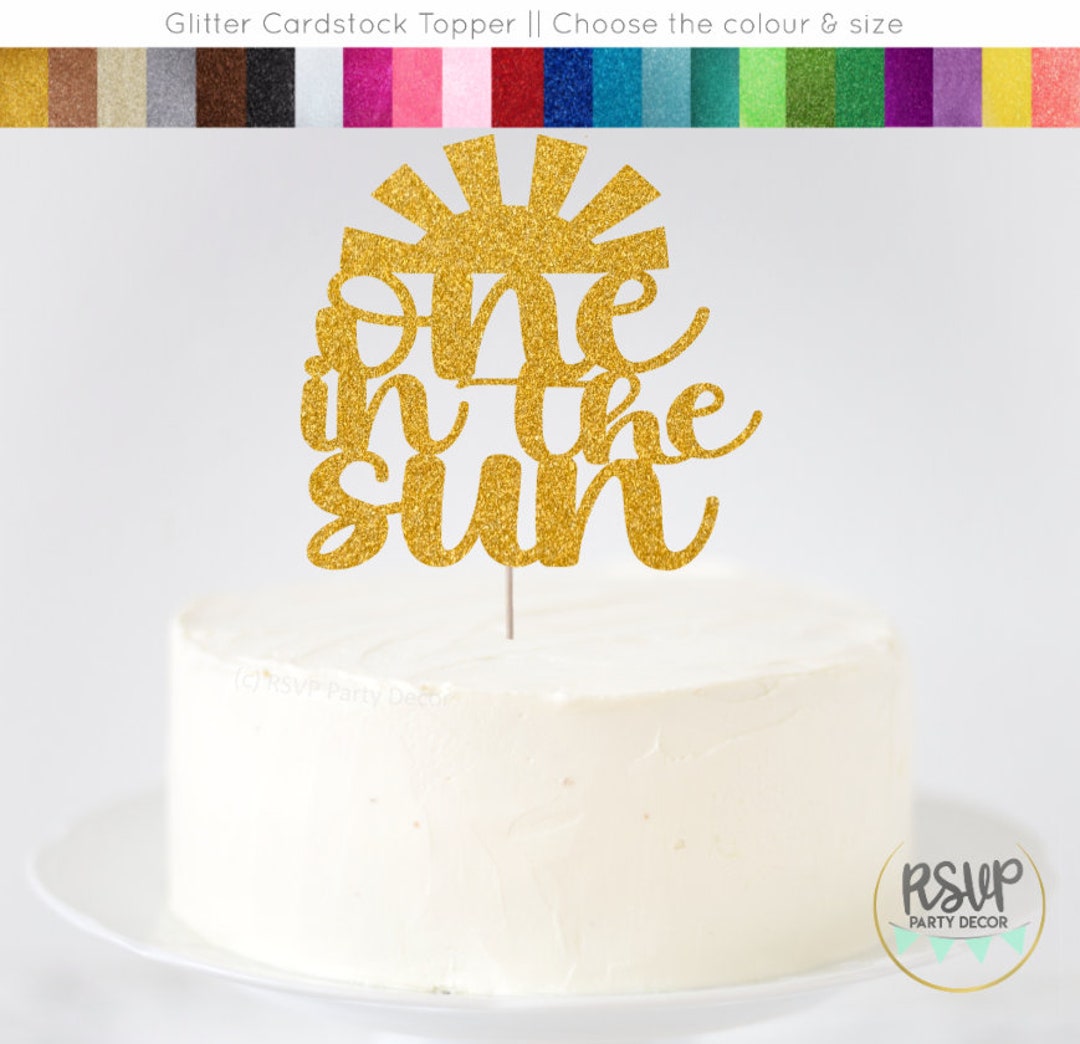 One in the Sun Cake Topper, First Trip Around the Sun 1st Birthday Cake ...