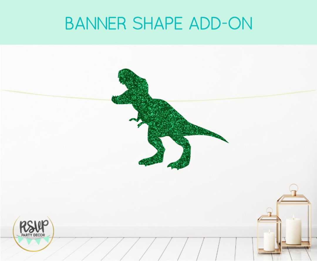 T-rex Dinosaur // Banner Shape Add-on - Etsy