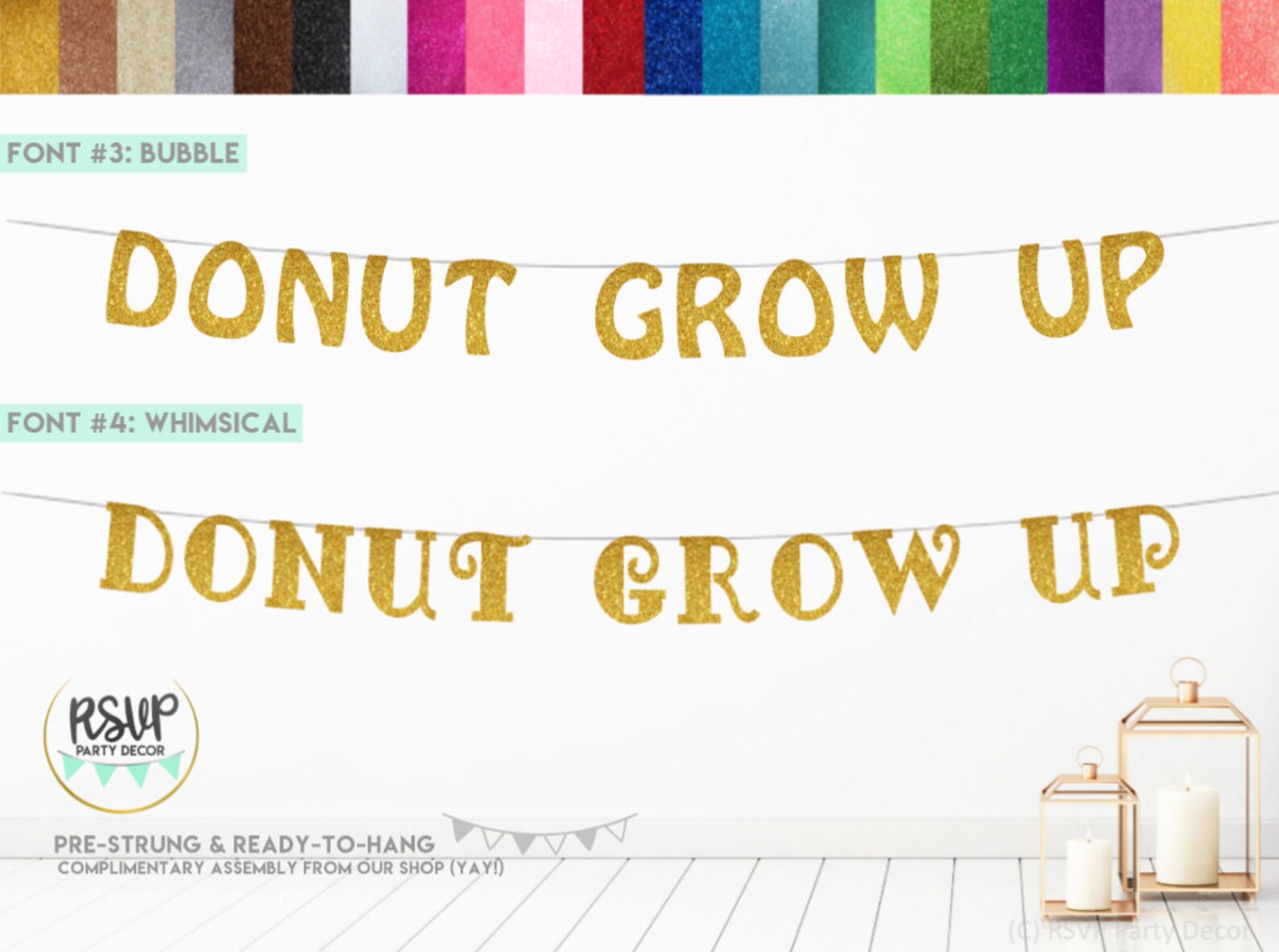 Donut Grow up Banner, Donut Grow up Sign, Donut Party Decor, Donut ...