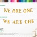 We Are One Banner, Glitter We Are One Sign, Twins' First Birthday, Twin ...