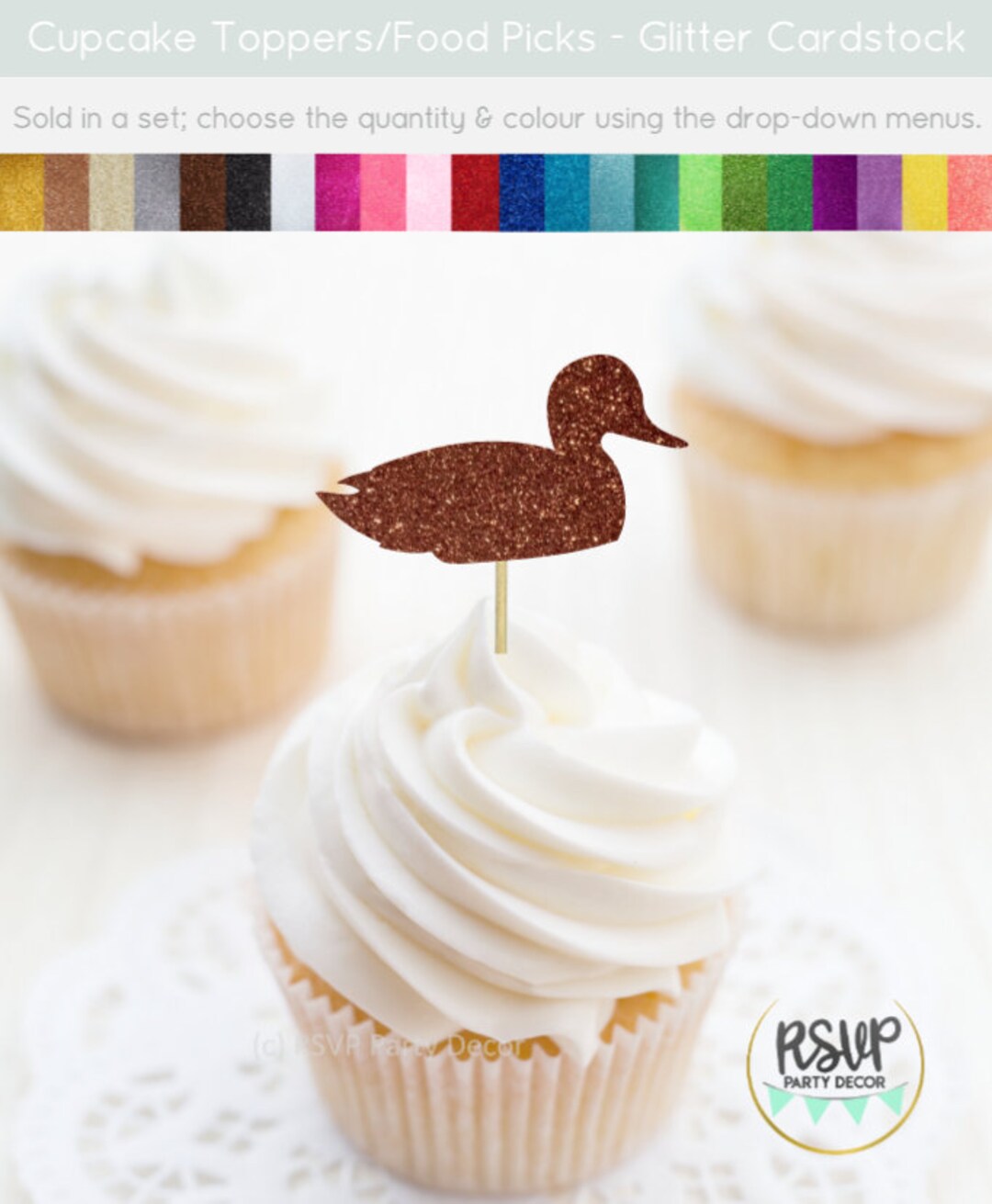Duck Cupcake Toppers, Hunting Food Picks, Duck Hunter Birthday Party ...