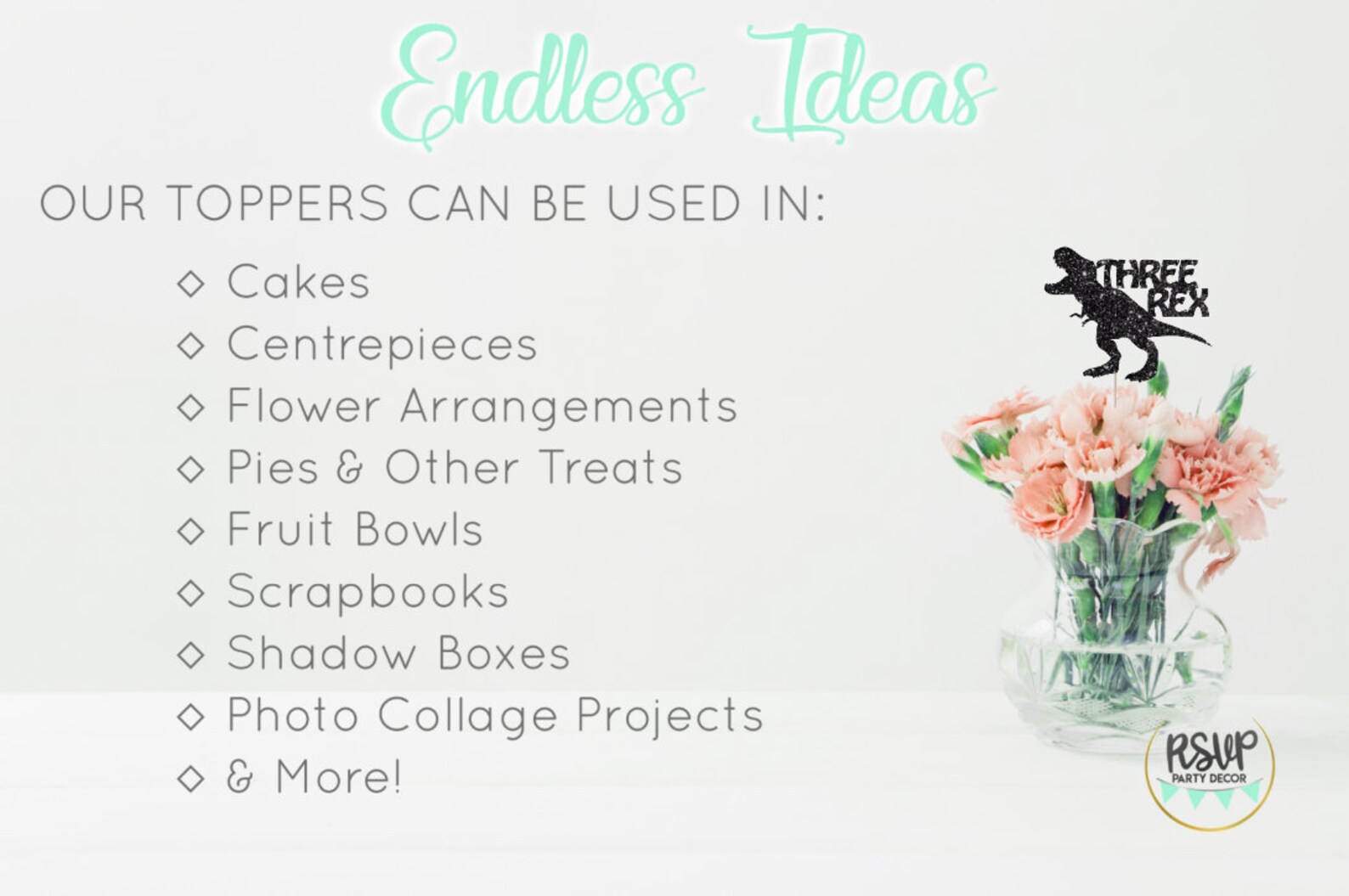 Three Rex Cake Topper Three Rex Sign Three Rex Party Decor - Etsy