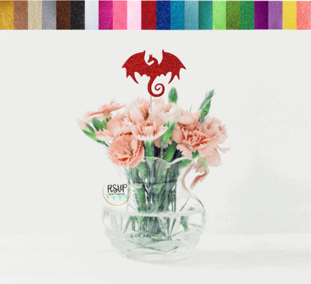 Dragon Centerpiece Stem, Dragon Birthday Party Decorations, Fairytale ...