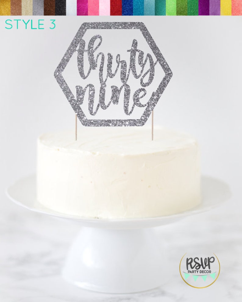 Thirty Nine Cake Topper 39 Cake Topper Thirtynine Cake | Etsy