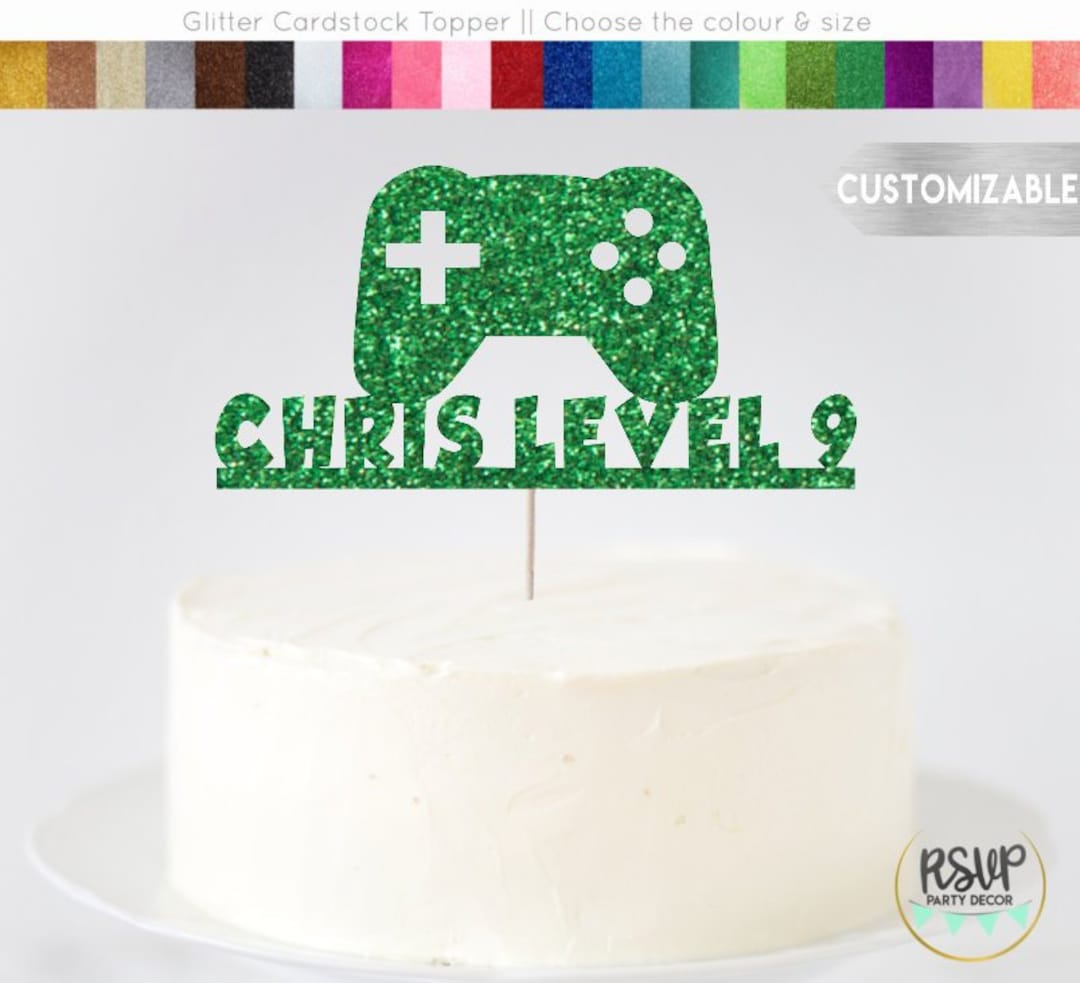 Custom Video Game Cake Topper, Video Game Themed Party Decorations ...