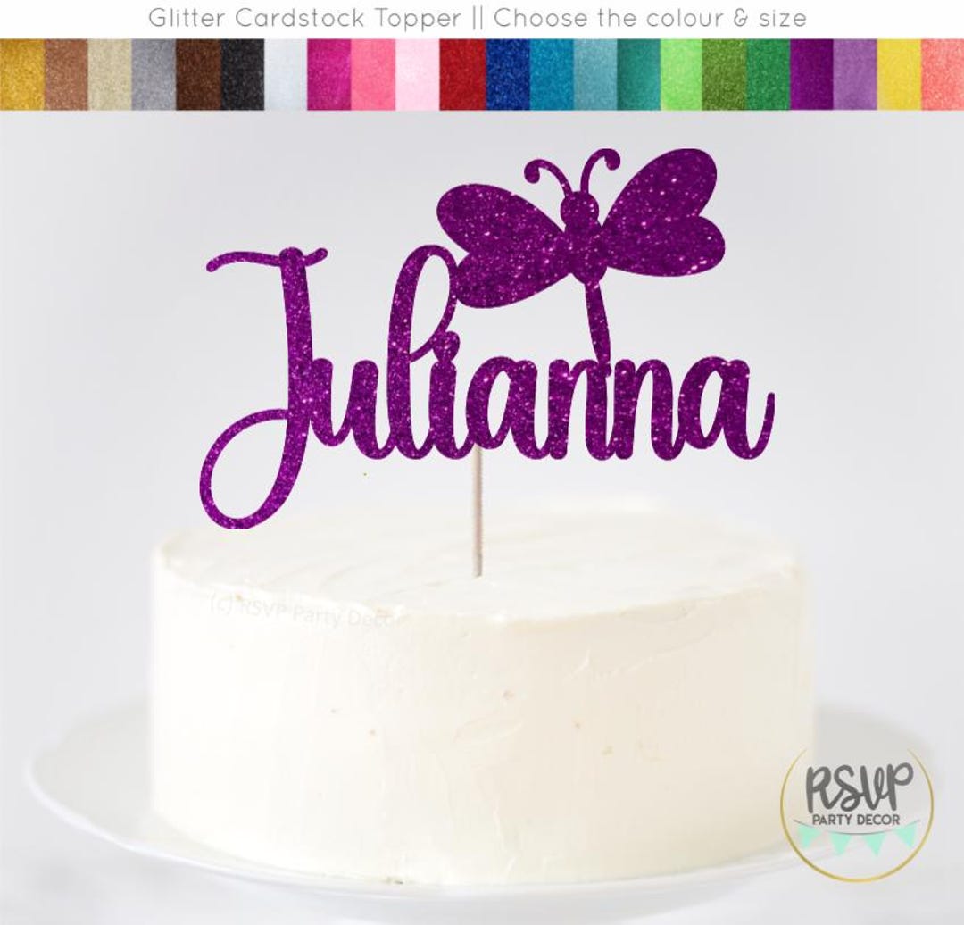 Custom Dragonfly Cake Topper, Dragonfly Birthday Party Decorations ...