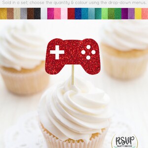 Video Game Controller Cupcake Toppers, Video Game Party Decorations ...