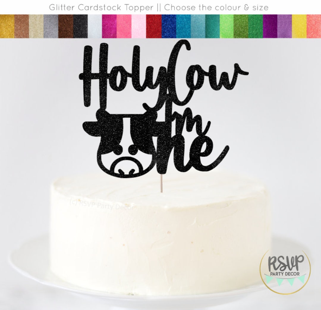Holy Cow I'm One Cake Topper, Holy Cow I'm One Decorations, Farm Themed ...