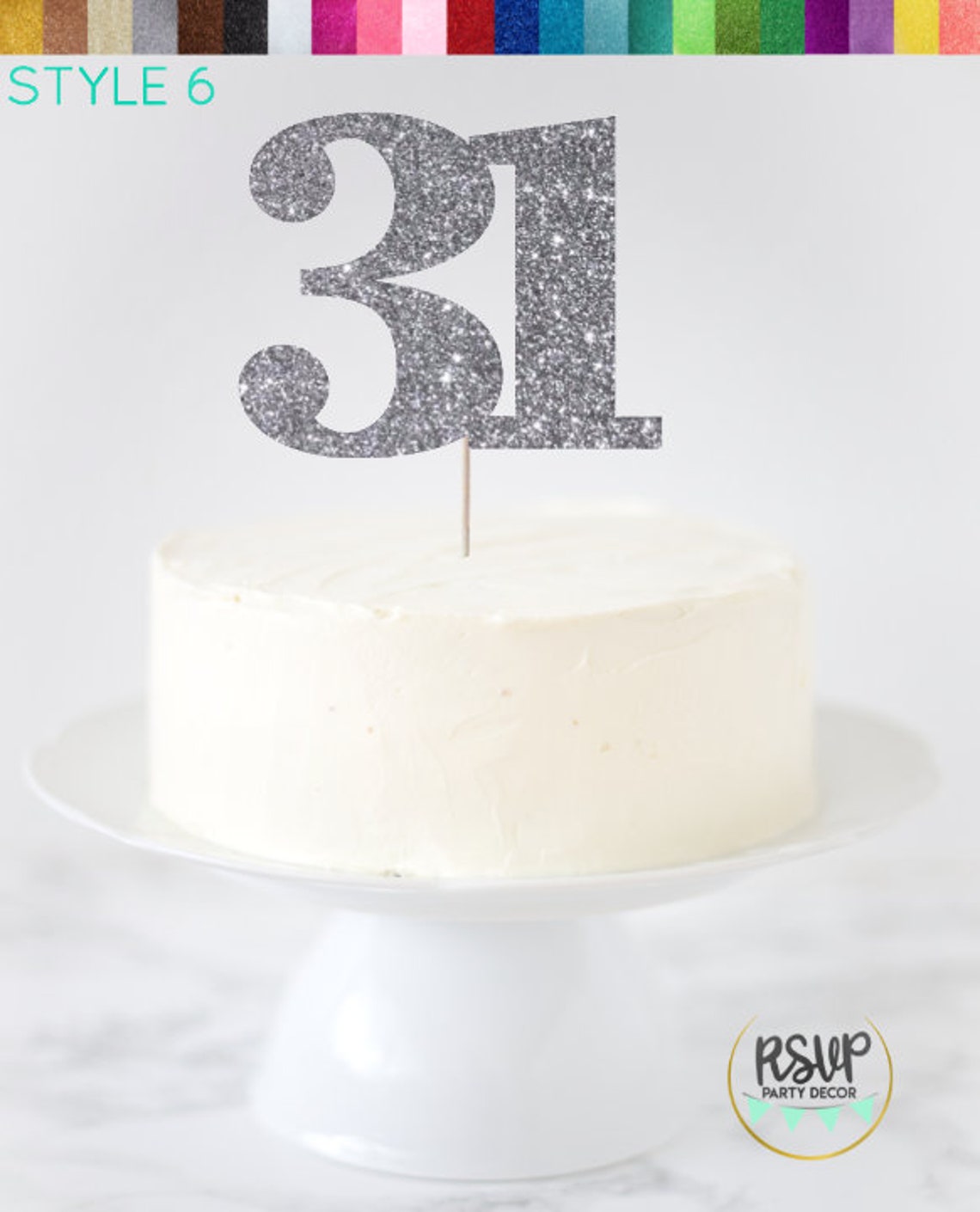 Thirty One Cake Topper, 31 Cake Topper, Thirtyone Cake Topper, Thirty ...