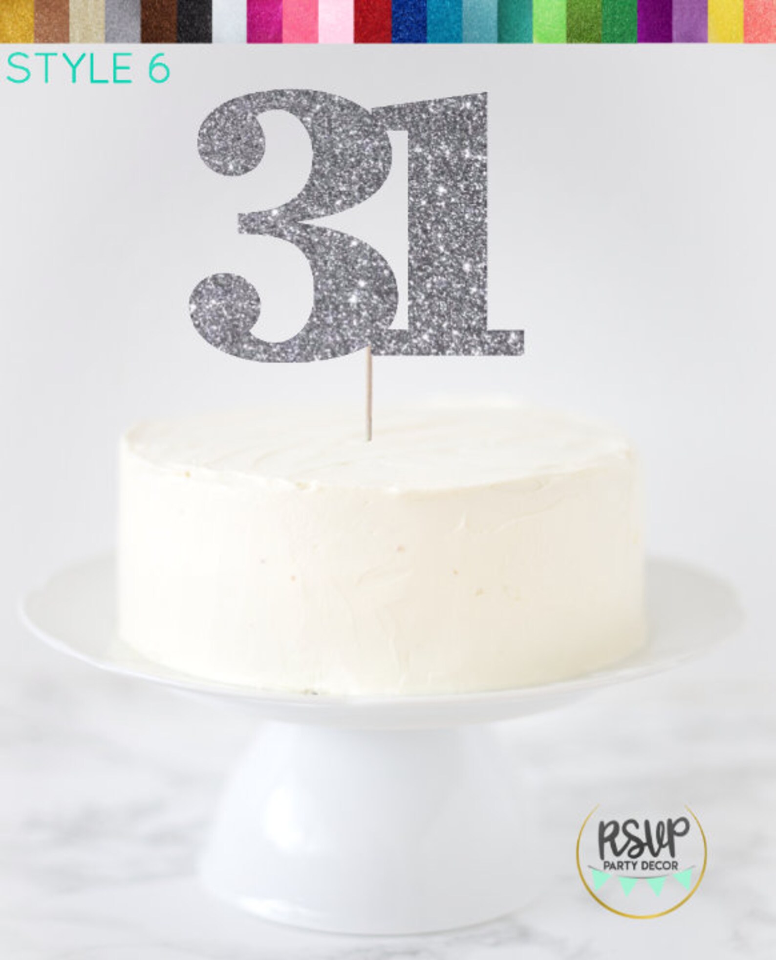 Thirty One Cake Topper 31 Cake Topper Thirtyone Cake Topper | Etsy