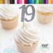 Number 19 Cupcake Toppers, Nineteen Food Picks, 19th Birthday ...