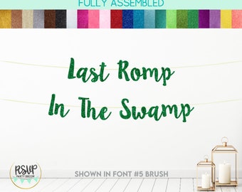Last Romp in the Swamp Custom Name Letter Balloon Kit Bachelorette ...