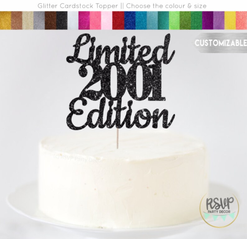 ANY YEAR Limited Edition Cake Topper, Year Established Cake Topper ...