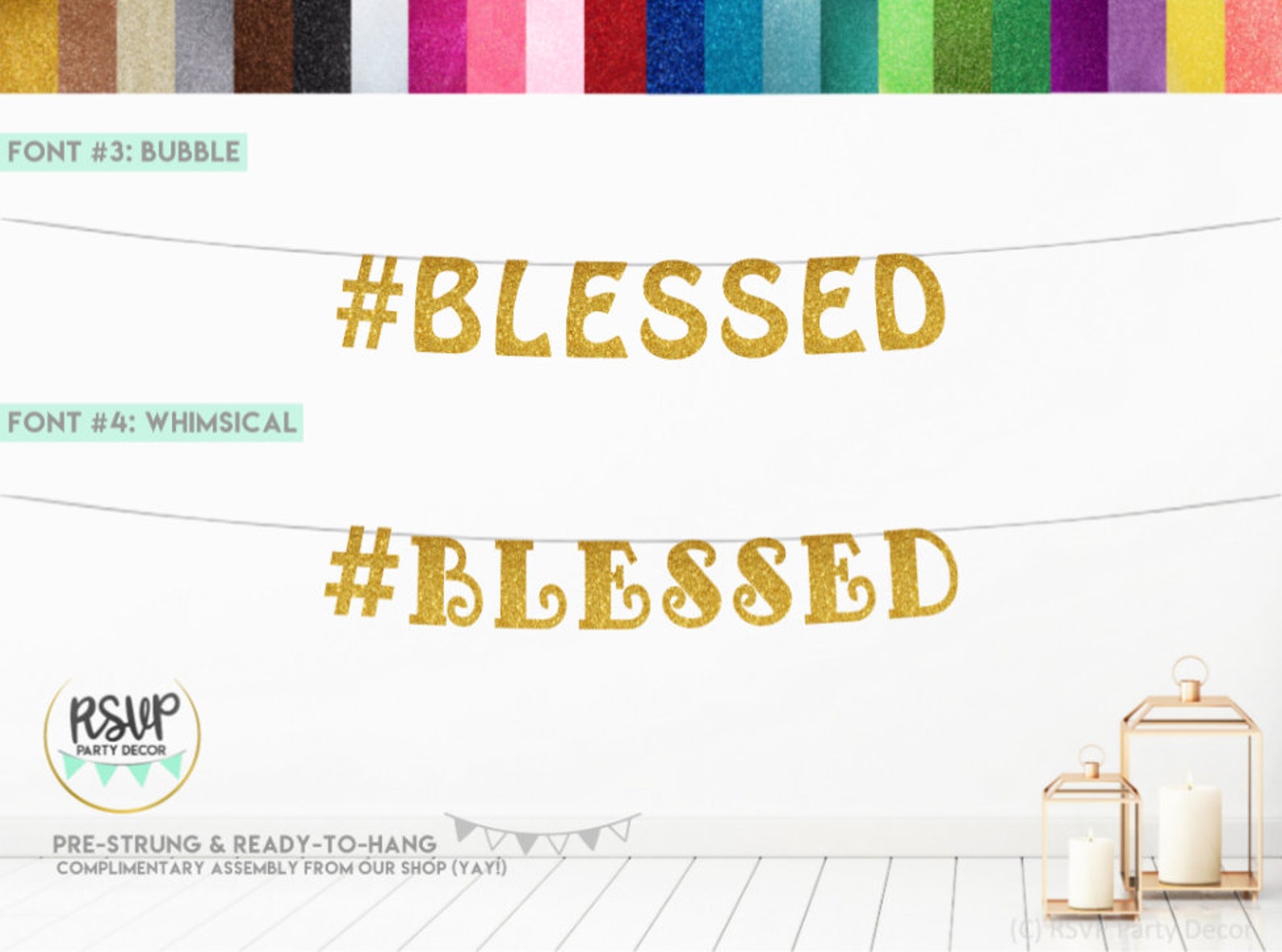 Hashtag Blessed Banner Blessed Banner Baptism Banner | Etsy