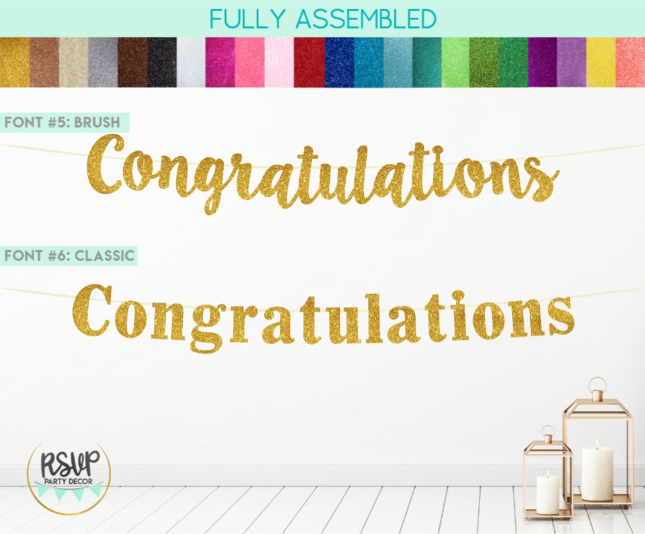 Congratulations Banner, Congrats Banner, Graduation Banner, Retirement ...