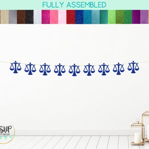 Scales of Justice Garland, Lawyer Banner, Law School Party Decorations ...