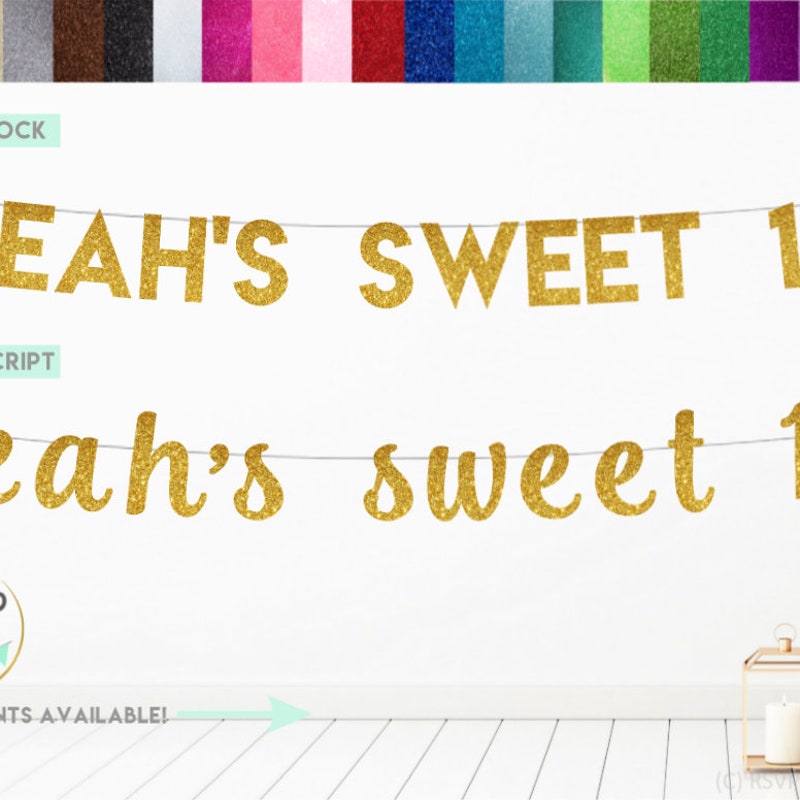 Sweet 16 Banner - Etsy