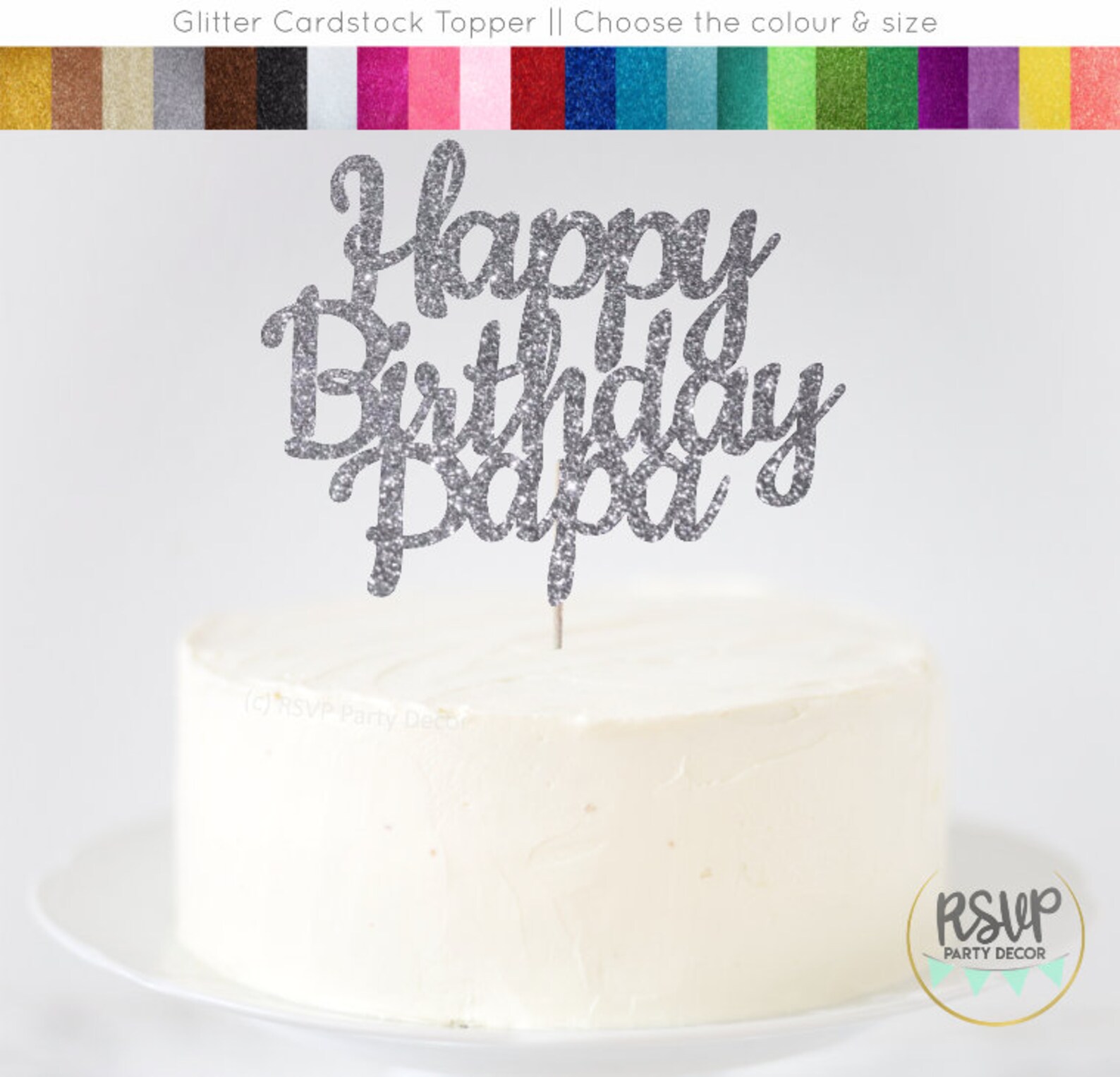 Happy Birthday Papa Cake Topper Papa Birthday Sign Grandpa - Etsy