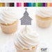 Church Cupcake Toppers, Church Group Party Decorations, Baptism Cupcake ...