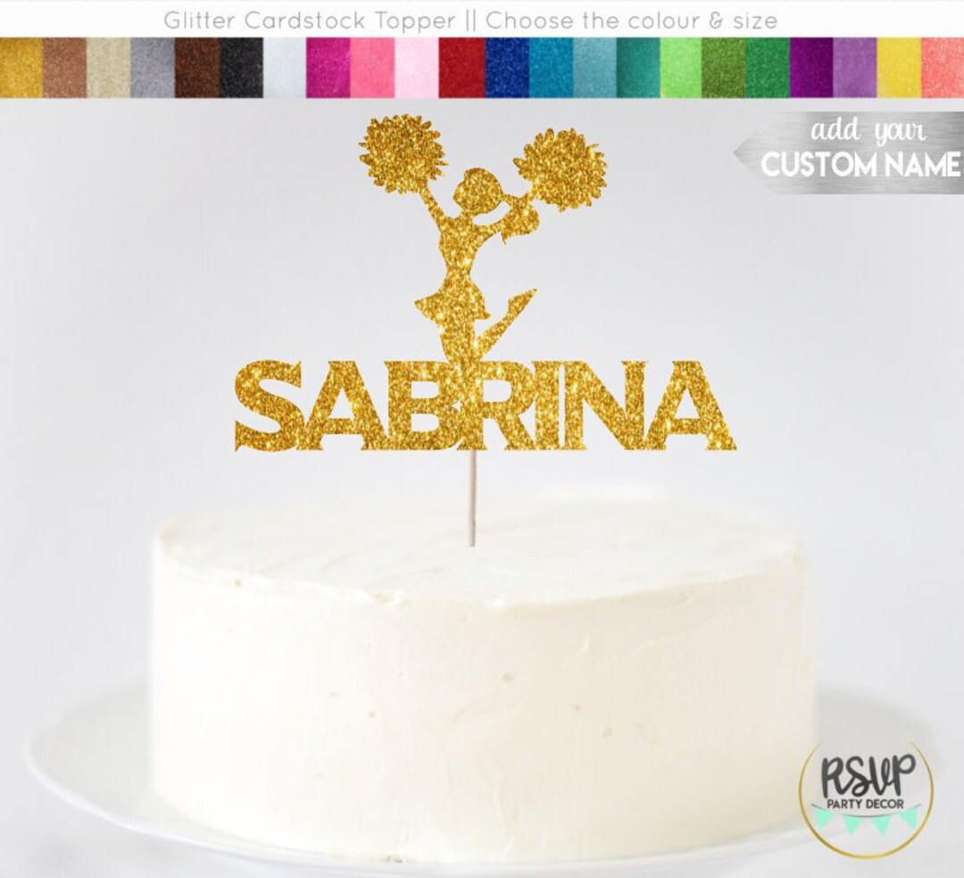 Custom Cheerleader Cake Topper, Cheerleader Cake Topper, Personalized ...