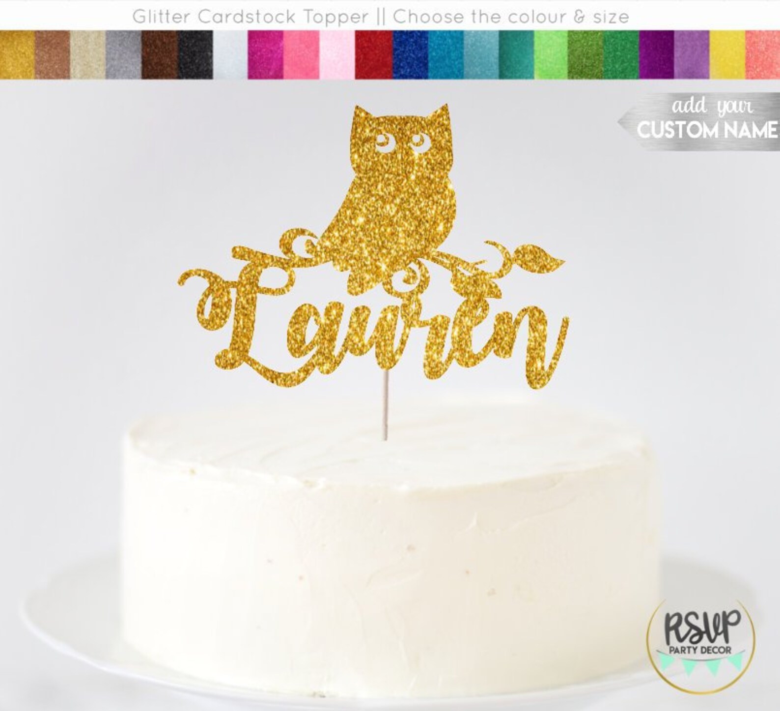 Custom Owl Cake Topper, Owl Themed Party, Owl Party Decor, Owl Baby ...