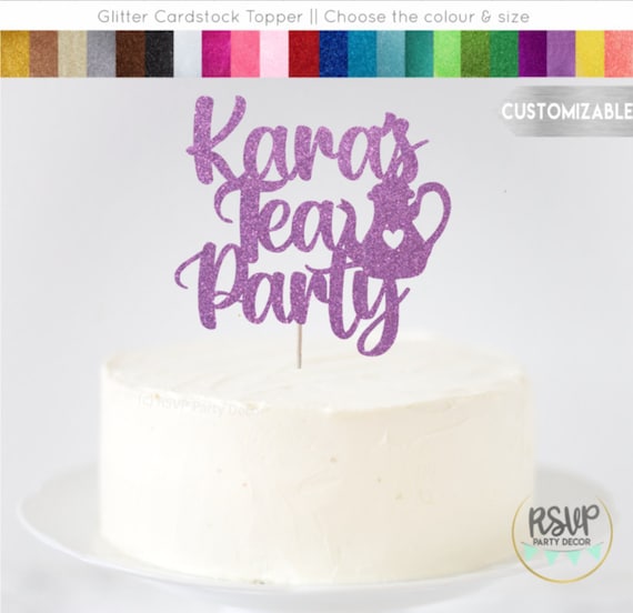 Custom Tea Party Cake Topper, Personalized Name Wonderland Topper, Tea ...