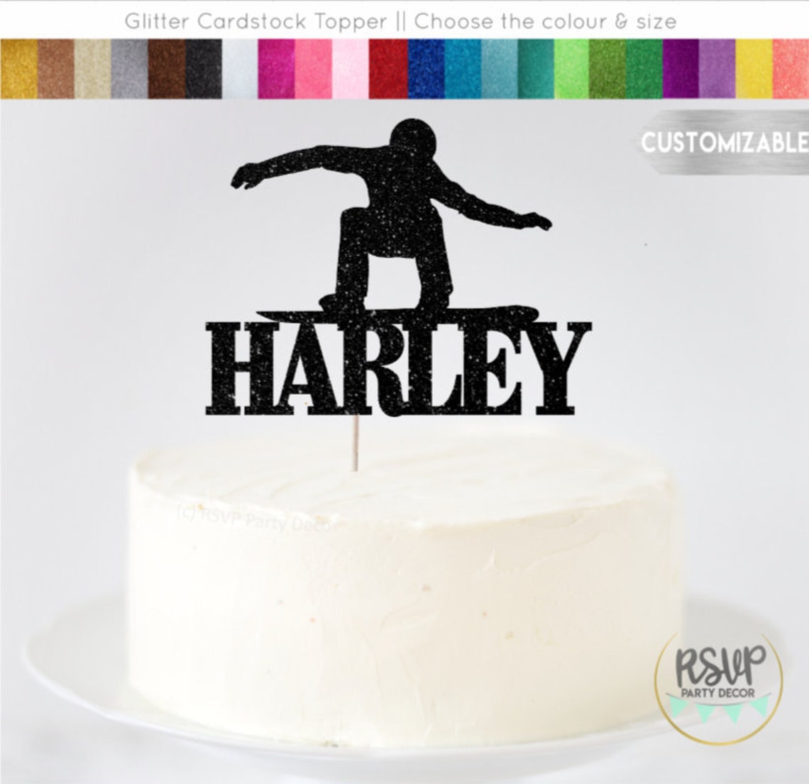 Custom Snowboard Cake Topper Snowboarding Cake Topper - Etsy