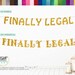 Finally Legal Banner, 21st Birthday Banner, 19th Birthday Banner, 18th ...
