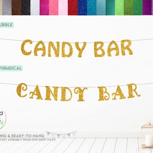 Candy Bar Banner, Candy Bar Sign, Sweet Table Banner, Treats Banner ...