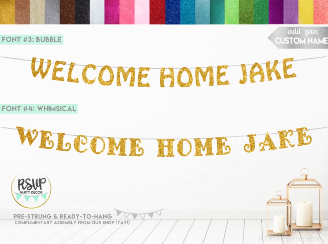 Custom Welcome Home Banner Welcome Home Sign Welcome Home | Etsy